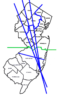 Where was the West Jersey/East Jersey line?
